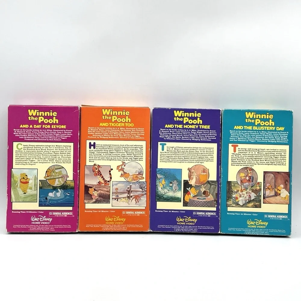 Media | Vintage 198s Disney Winnie The Pooh Vhs Tape Lot Honey Tree ...